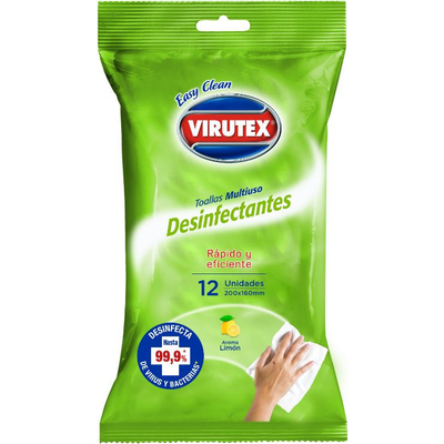 VIRUTEX TOALLAS DESINFECTANTES X 12 | FARMACIAS CHILE SPA