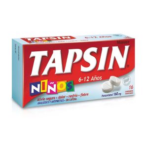 TAPSIN PEDIATRICO 160 MG 16 COMPRIMIDOS – FARMACIAS CHILE SPA